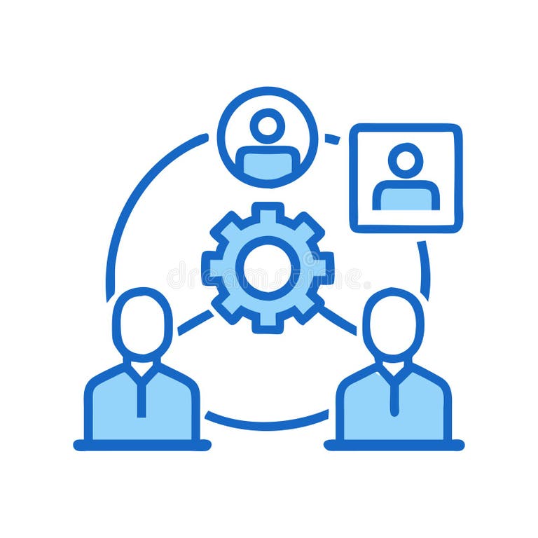 Innovative Business Collaboration Platform Icon Stock Vector ...