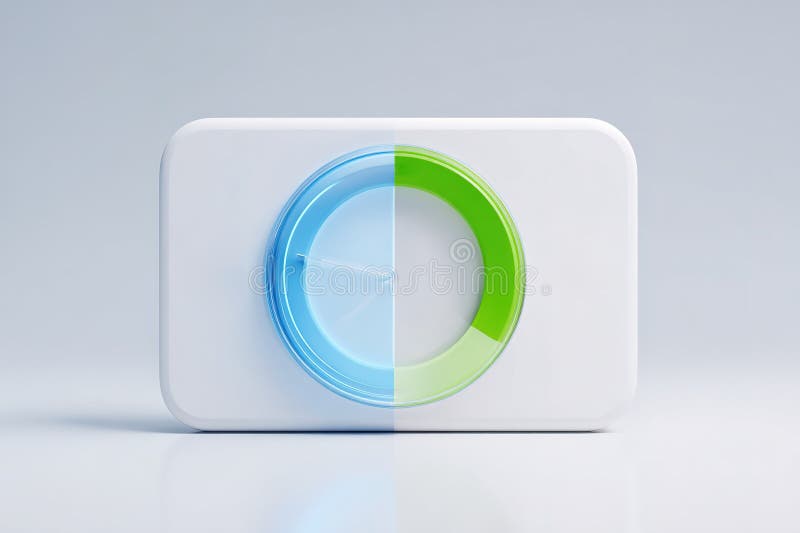 Innovative Design of a Circular Interface with Blue and Green Sections ...