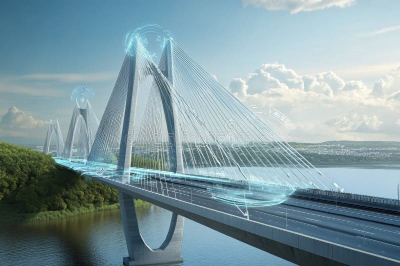 Innovative Design of a Futuristic Bridge Illustrating Advanced ...