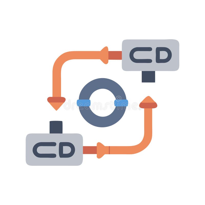 Innovative CI/CD Pipeline Design Icon Stock Illustration - Illustration ...