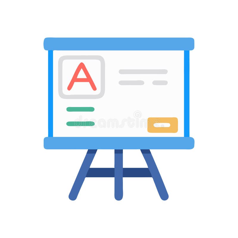 Innovative Digital Whiteboard Design Icon Stock Illustration ...