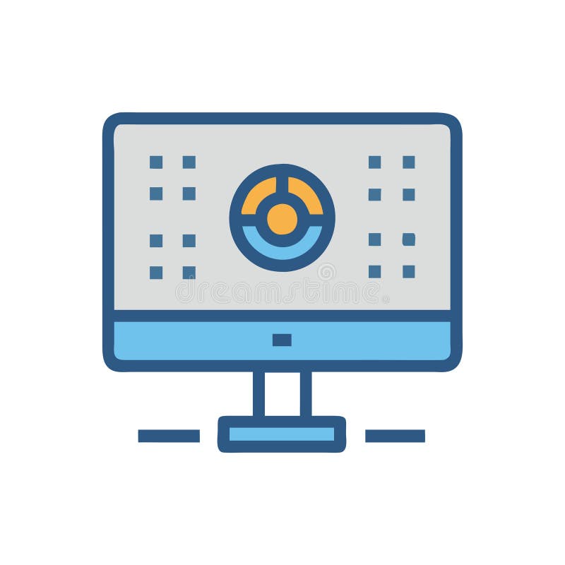 Innovative System Monitor Design Icon Stock Vector - Illustration of ...