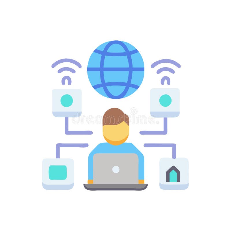 Innovative Virtual Host Design Icon Stock Illustration - Illustration ...