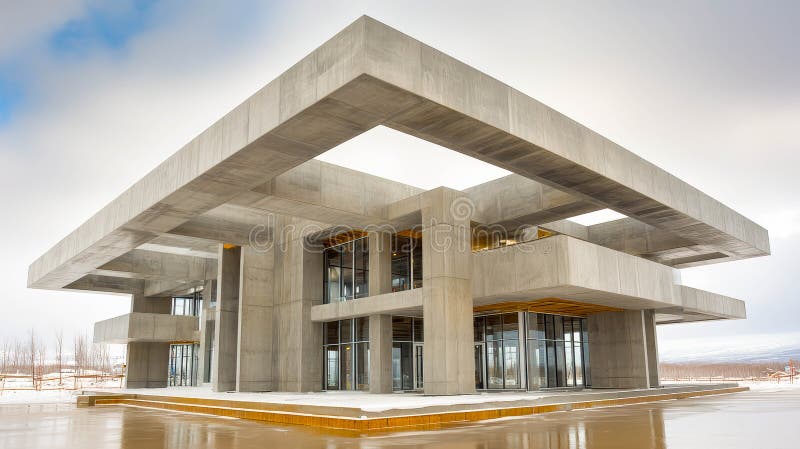 Innovative Design of a Modern Private House with a Reinforced Concrete ...