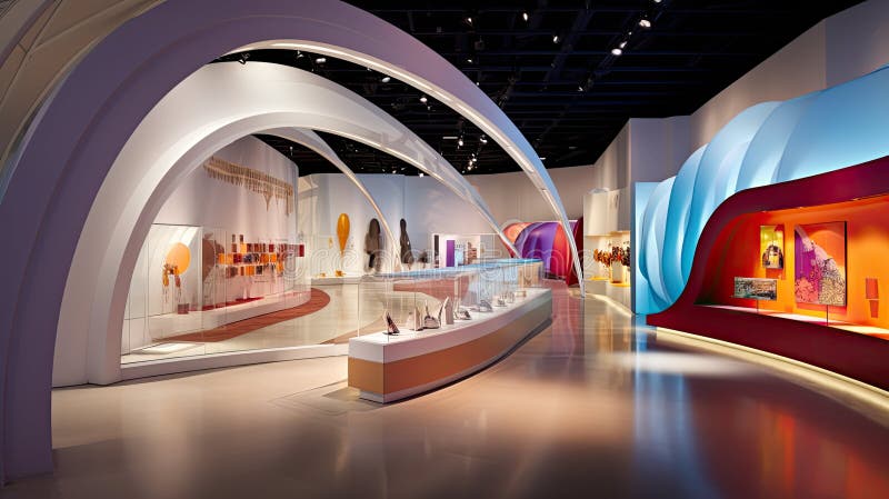 Innovative Design Museum Building Stock Illustration - Illustration of ...