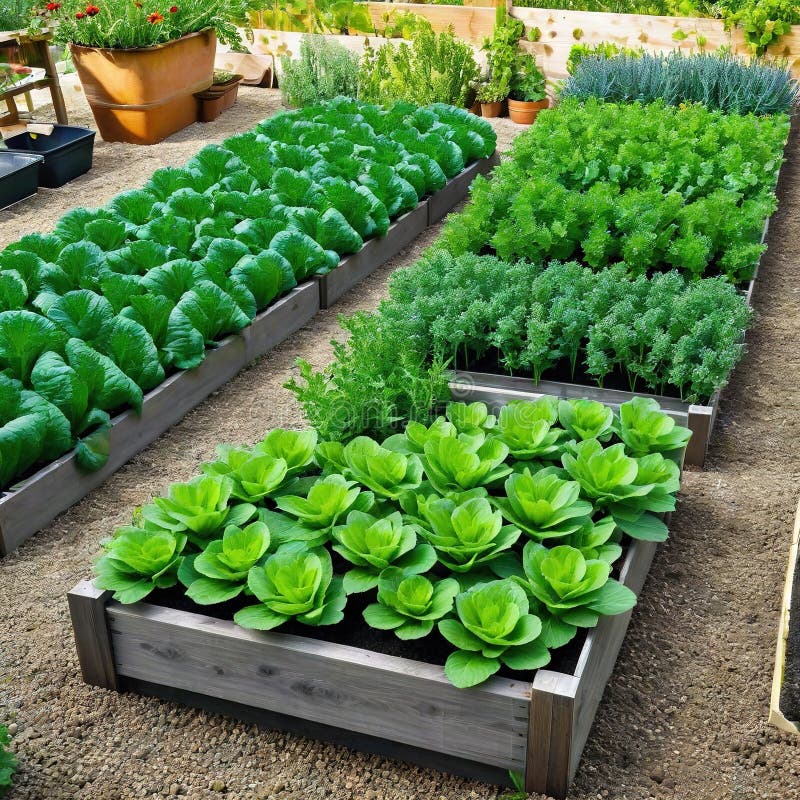 An Innovative Design for a Raised Bed in a Garden Created with Stock ...