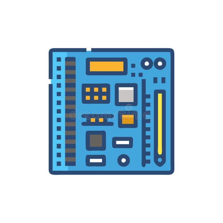 Innovative Computer Motherboard Vector Icon Stock Illustration ...