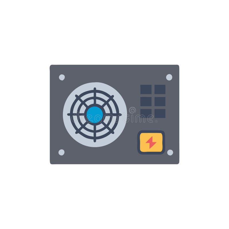 Innovative Computer Power Supply Vector Icon Stock Illustration ...