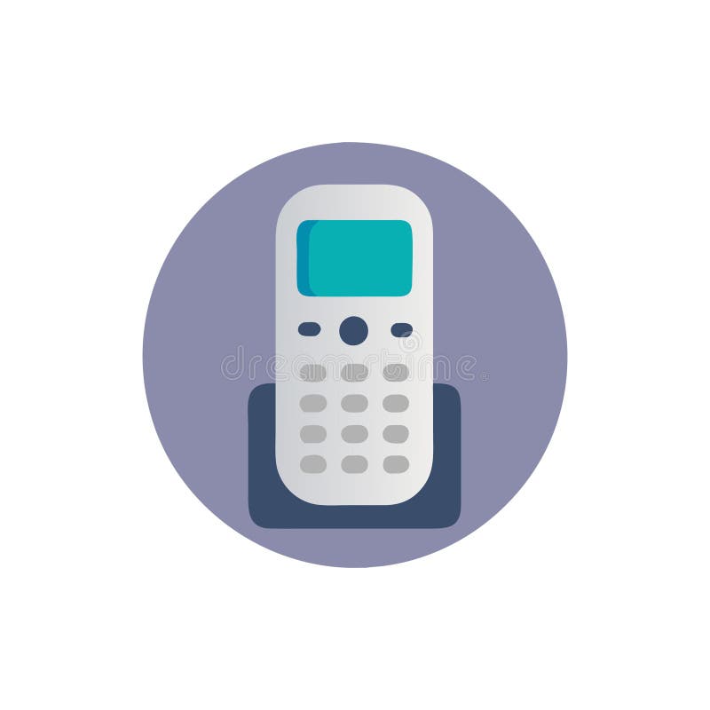Innovative Cordless Phone Vector Icon Stock Illustration - Illustration ...