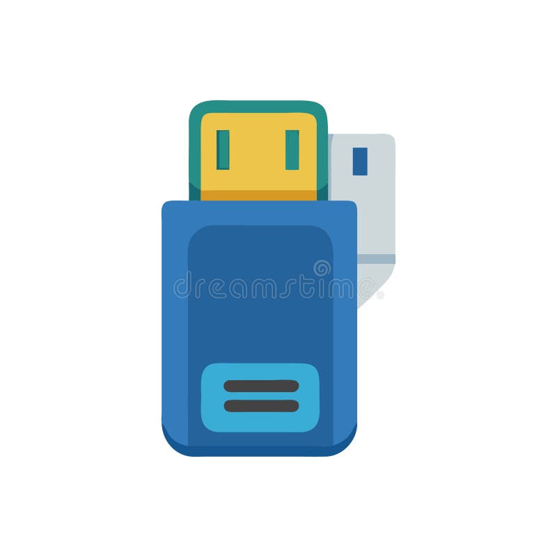 Innovative Flash Memory Card Reader Vector Icon Stock Illustration ...