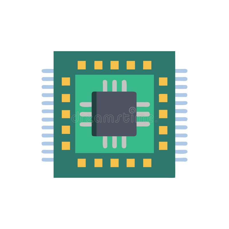Innovative Microcontroller Board Vector Icon Stock Illustration ...