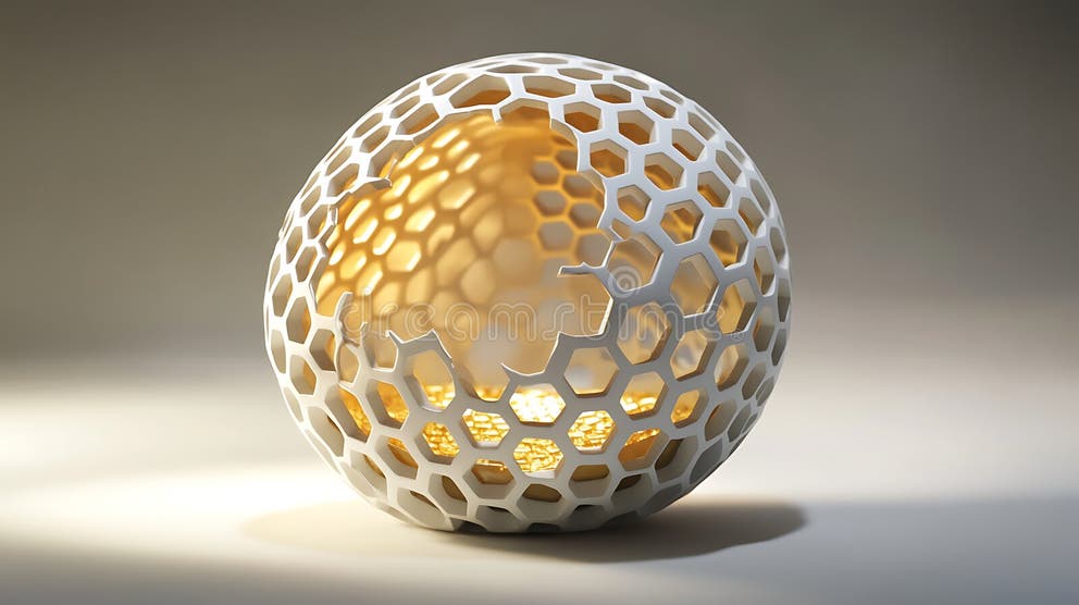 Innovative Design and Structure of a Honeycomb Pattern Sculpture Stock Illustration ...