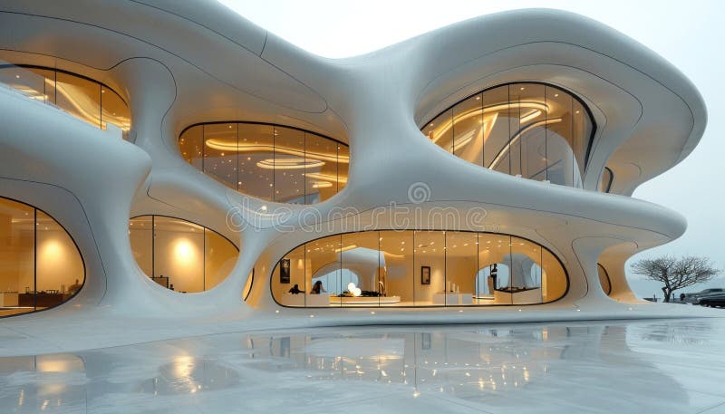 Innovative Design: Visualization of a Modern Museum Stock Photo - Image ...