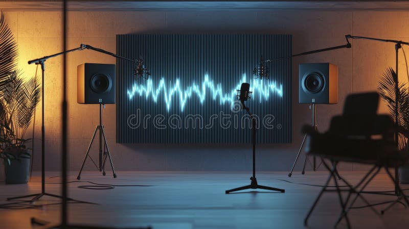 Innovative Dialogue Recording Setup Studio Modern Technology Indoor Wide Angle Sound Engineering ...