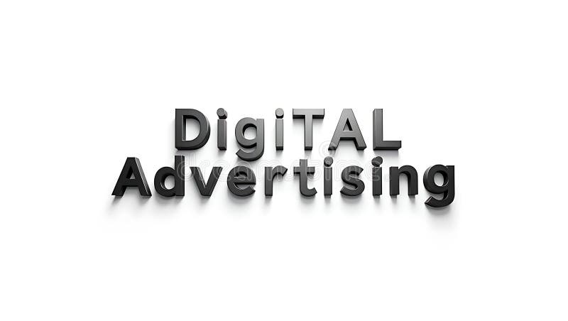 Innovative Digital Advertising Design Featuring Bold 3D Text on a ...