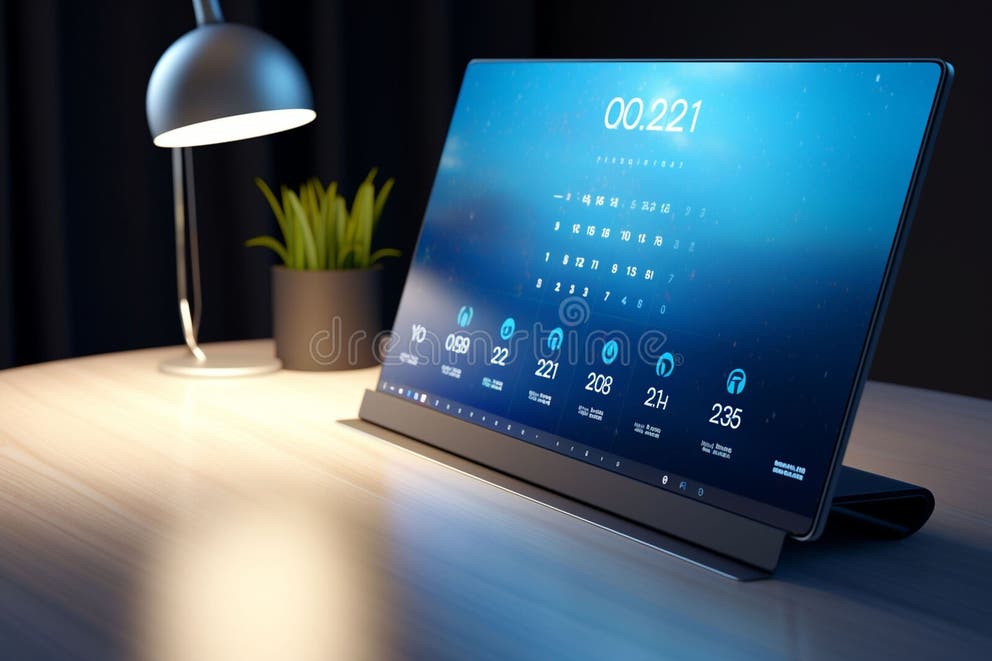 Innovative Digital 2024 Calendar Mockups Stock Illustration ...