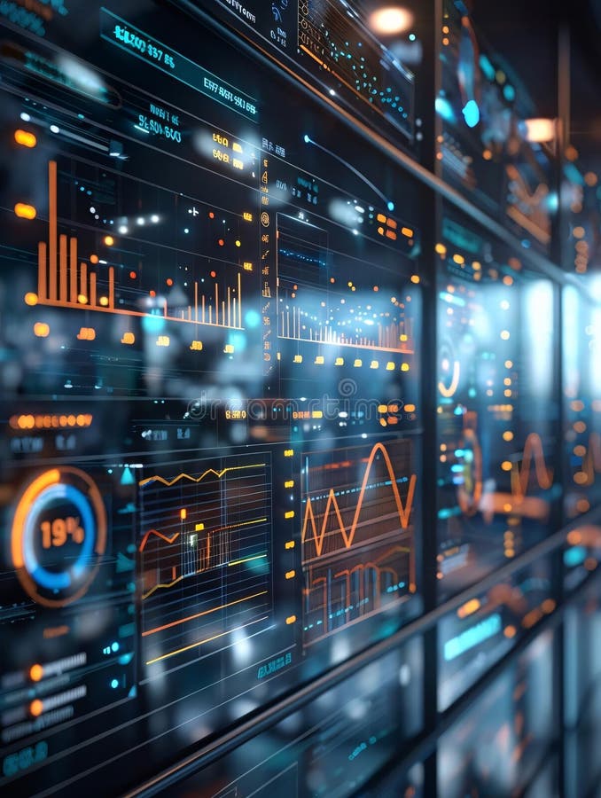 Innovative Digital Display of Business Data Analysis with a High-tech ...