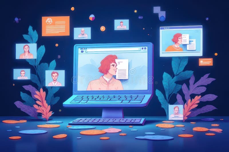 Innovative Digital Event Platform for Nonprofits Stock Illustration ...