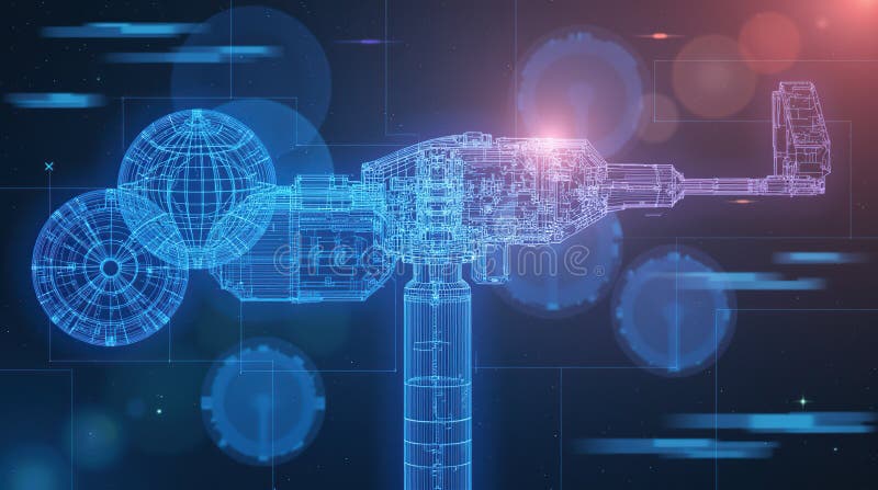 Innovative Digital Illustration Representing Technological Progress in ...