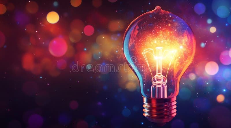 The Innovative Digital Light Bulb Concept Featuring a Vibrant Bokeh ...
