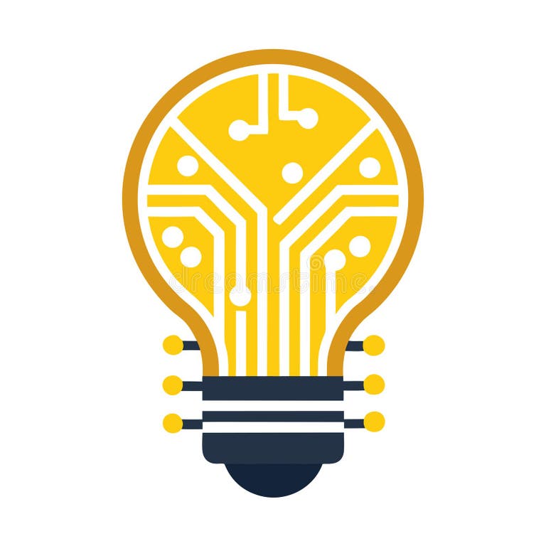 Digital Lightbulb: a Tech-Inspired Icon of Innovation and Bright Ideas ...