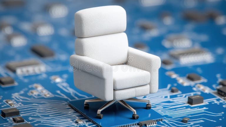 Innovative Digital Work Environment Icon Concept Office Overlay with ...