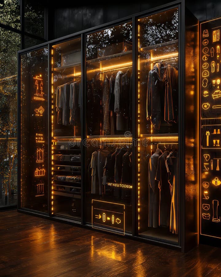 Innovative Display of IoT Clothing Rack for Smart Homes and Home ...