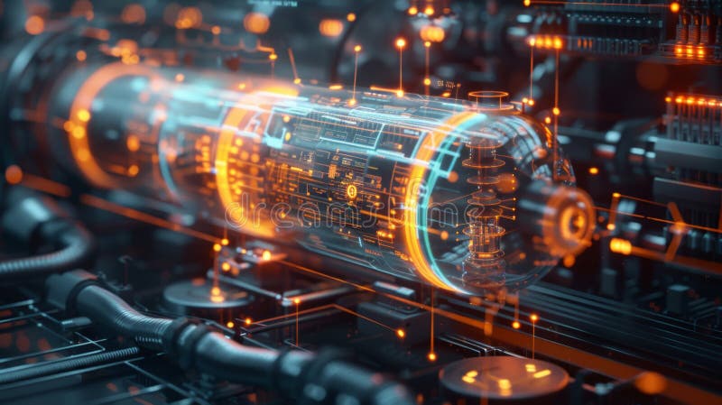 Innovative Display Showcasing Hydrogen Fuel Cell Energy Flow and Clean ...