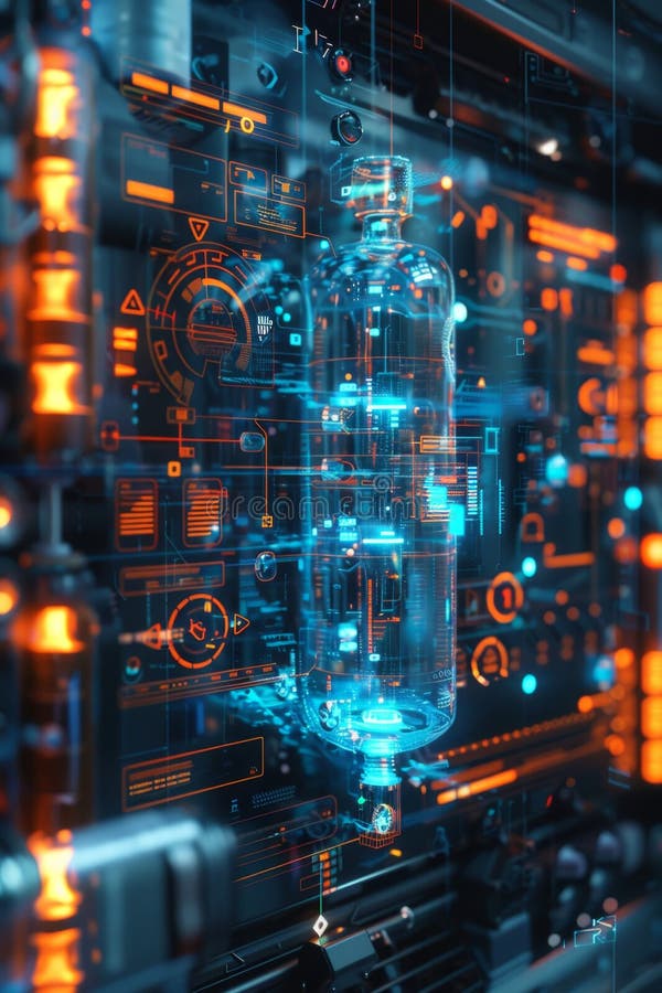 Innovative Display Showing Energy Flow with Technical Diagrams for ...