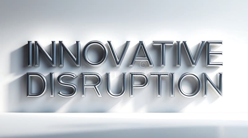 Innovative Disruption Showcasing Modern Typography in a Minimalist ...