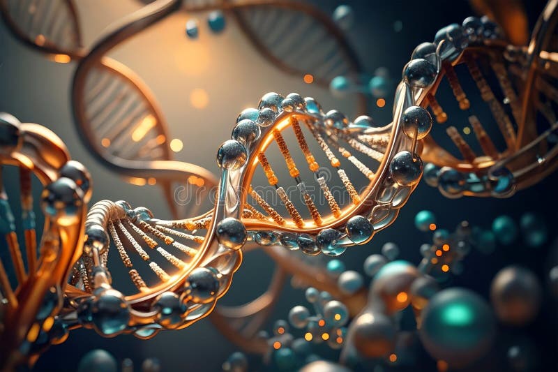 Innovative DNA Visualization in 3D, Symbolizing Medical Biotechnology ...