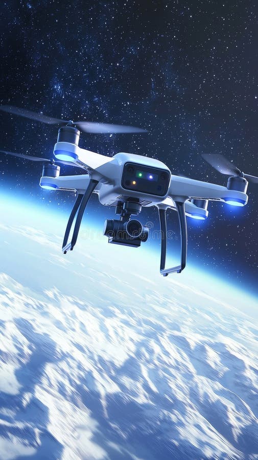 An Innovative Drone in Action from Future Tech Stock Image - Image of ...