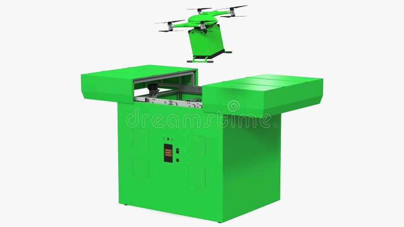 Innovative Drone Launch Station with Storage Bay Stock Image - Image of ...