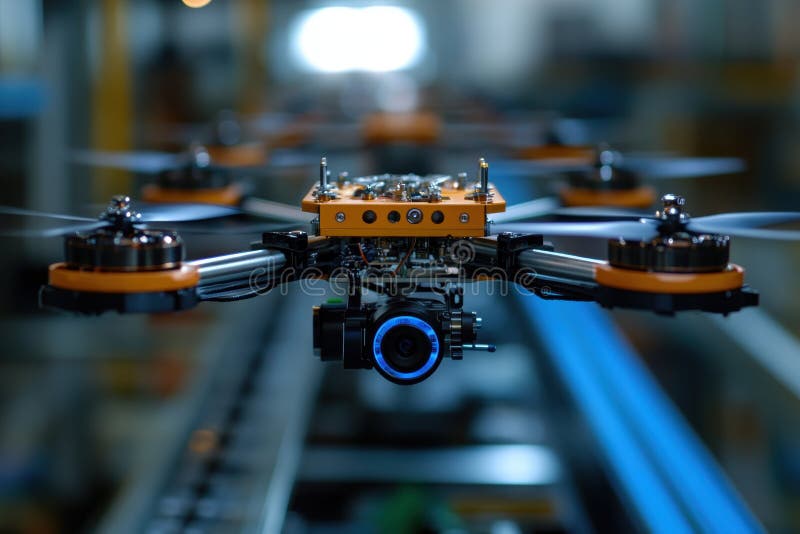 Innovative Drone Technology Showcased in a Modern Manufacturing ...
