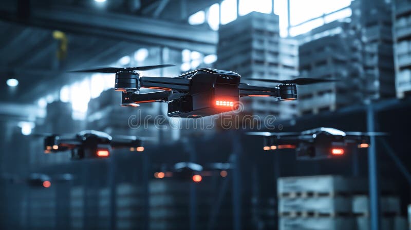 Innovative Drones Navigate a Smart Warehouse with Advanced Logistics ...