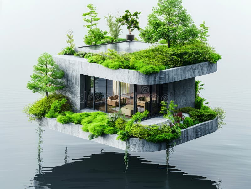 Innovative Floating Eco Home Design with Greenery and Sustainable ...
