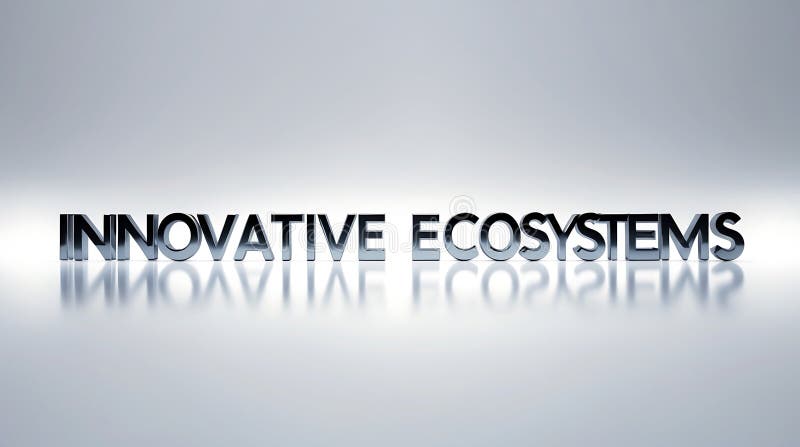 Innovative Ecosystems Crafted with Bold Typography on a Sleek Surface ...