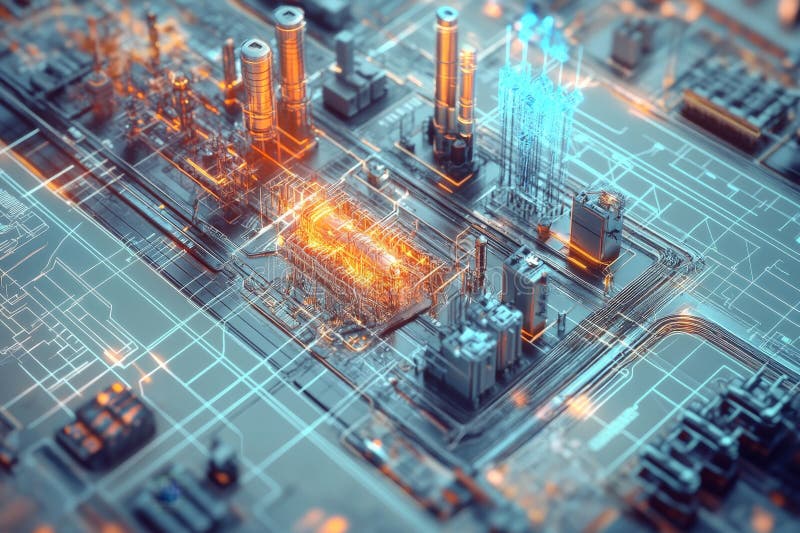 Innovative Electric Distribution Hub Advanced Blueprint Design and 3d ...