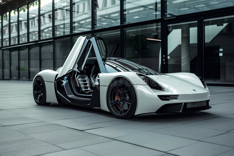 An Innovative Electric Sports Car Prototype Stock Illustration ...