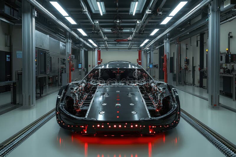 Innovative Electric Vehicle Prototype Showcased in a Modern Automotive ...