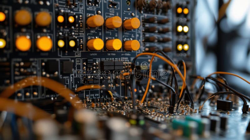Innovative Electronic Circuit Board Showing Components and Wiring Stock ...