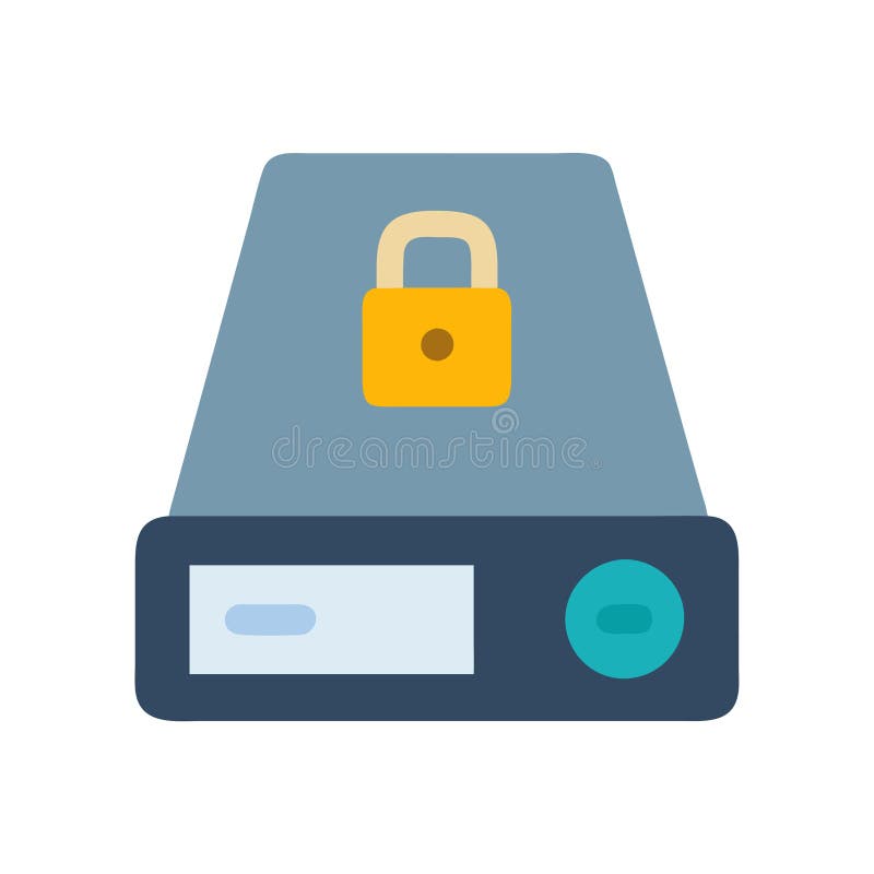 Innovative Encrypted Drive Design Icon Stock Illustration ...