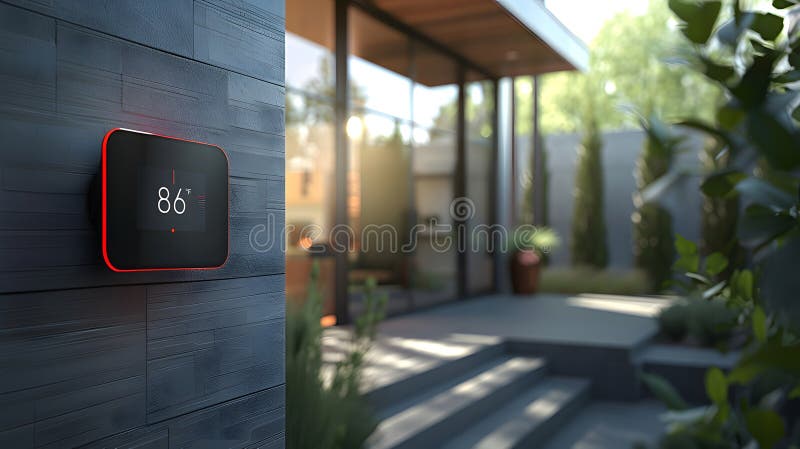 Innovative Energy Efficient Device Installed Outside Modern Home in ...