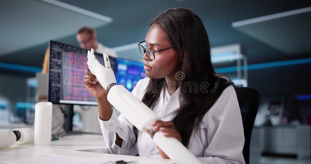 Innovative Engineer Designs High-Tech Prosthetic Arm Stock Image ...