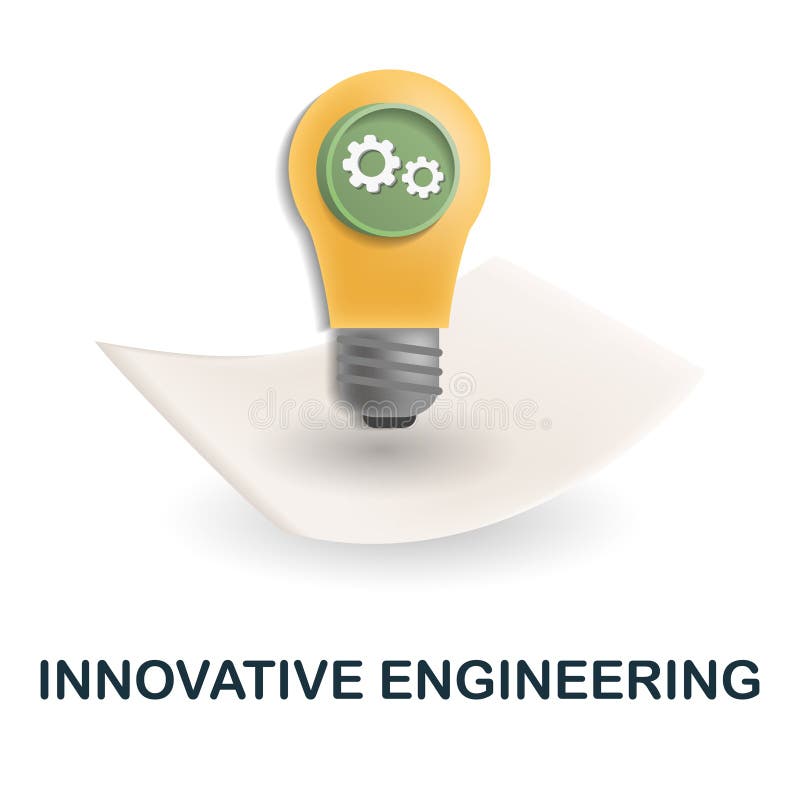 Innovative Engineering Icon. 3d Illustration from Engineering ...