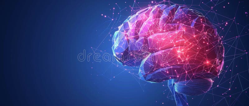 Innovative Exploration of Human Brain through Low Poly Wireframe Design ...