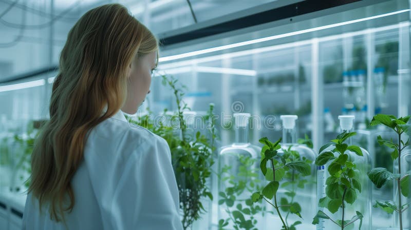 Innovative Female Scientist in a Modern Genetics Lab Utilizing CRISPR ...