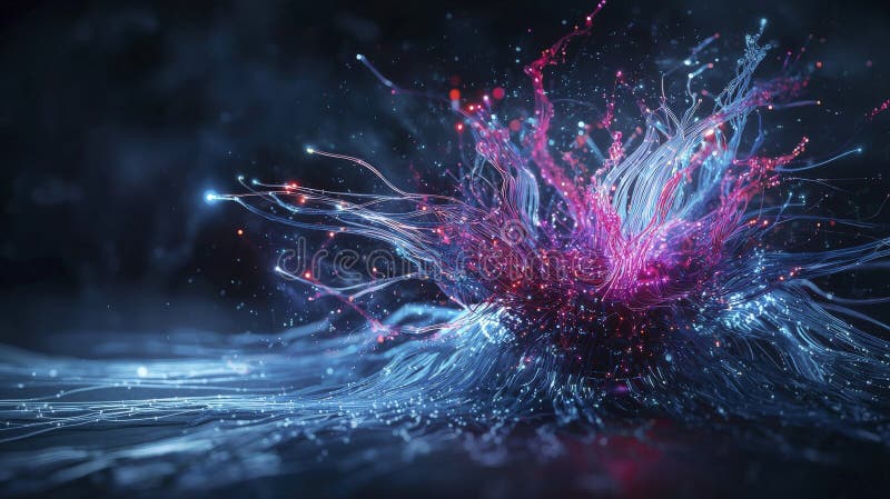 Innovative Fiber Optic Internet Development Tech Industry Artistic ...