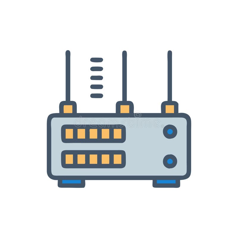 Innovative Fiber Optic Modem Vector Icon Stock Photo - Illustration of ...