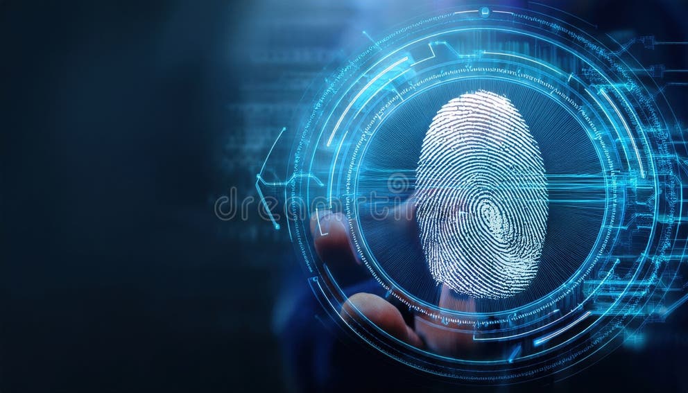 Innovative Fingerprint with Embedded Design Illustrating Advanced Ai ...
